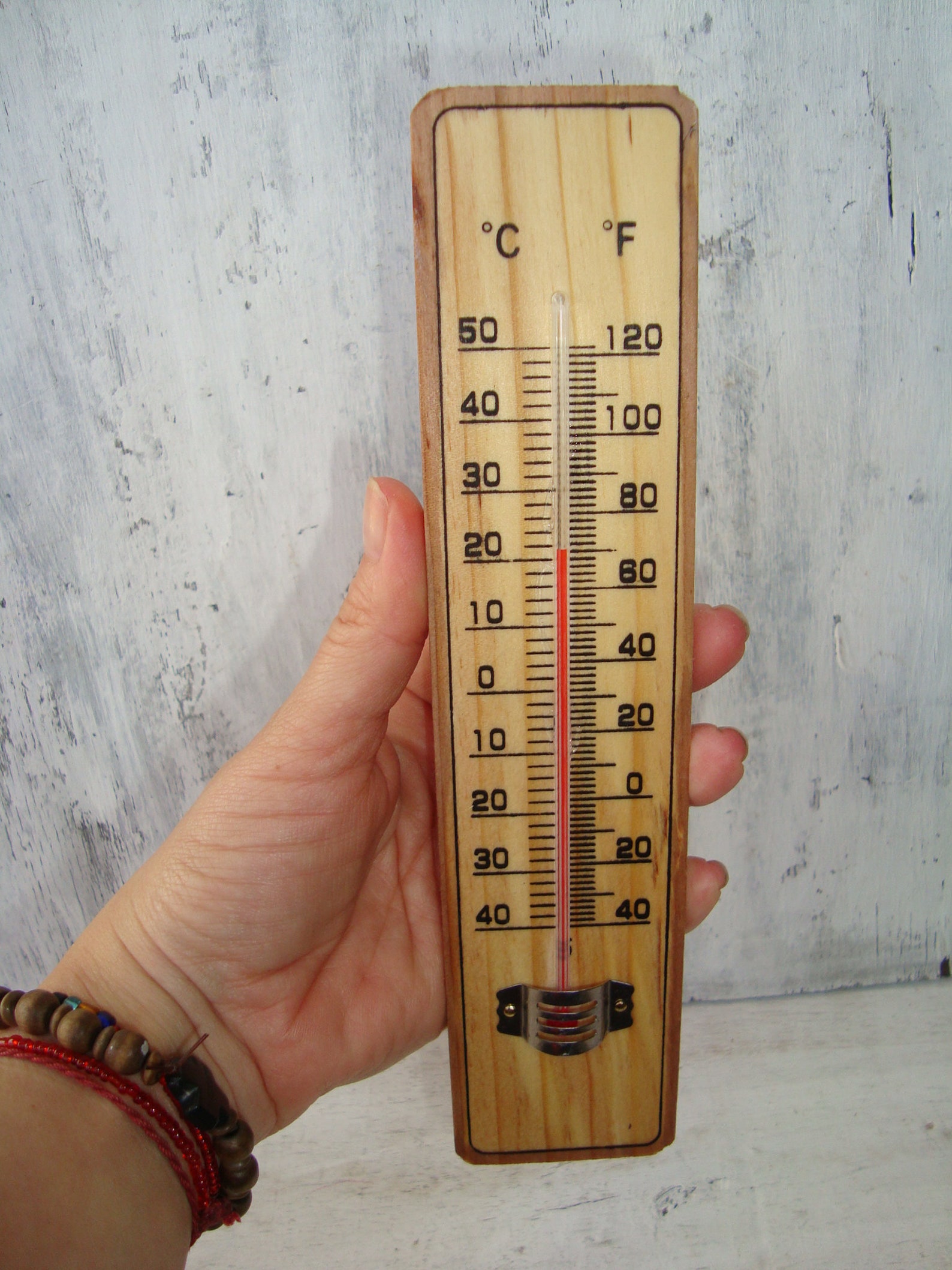 Vintage thermometer thermometer wooden thermometer | Etsy