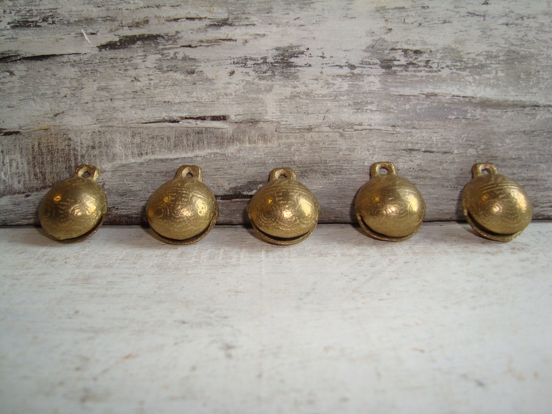 Hand Made Bells, Santa Claus Bell, Set of 5 Bells, Brass Bell, Little ...