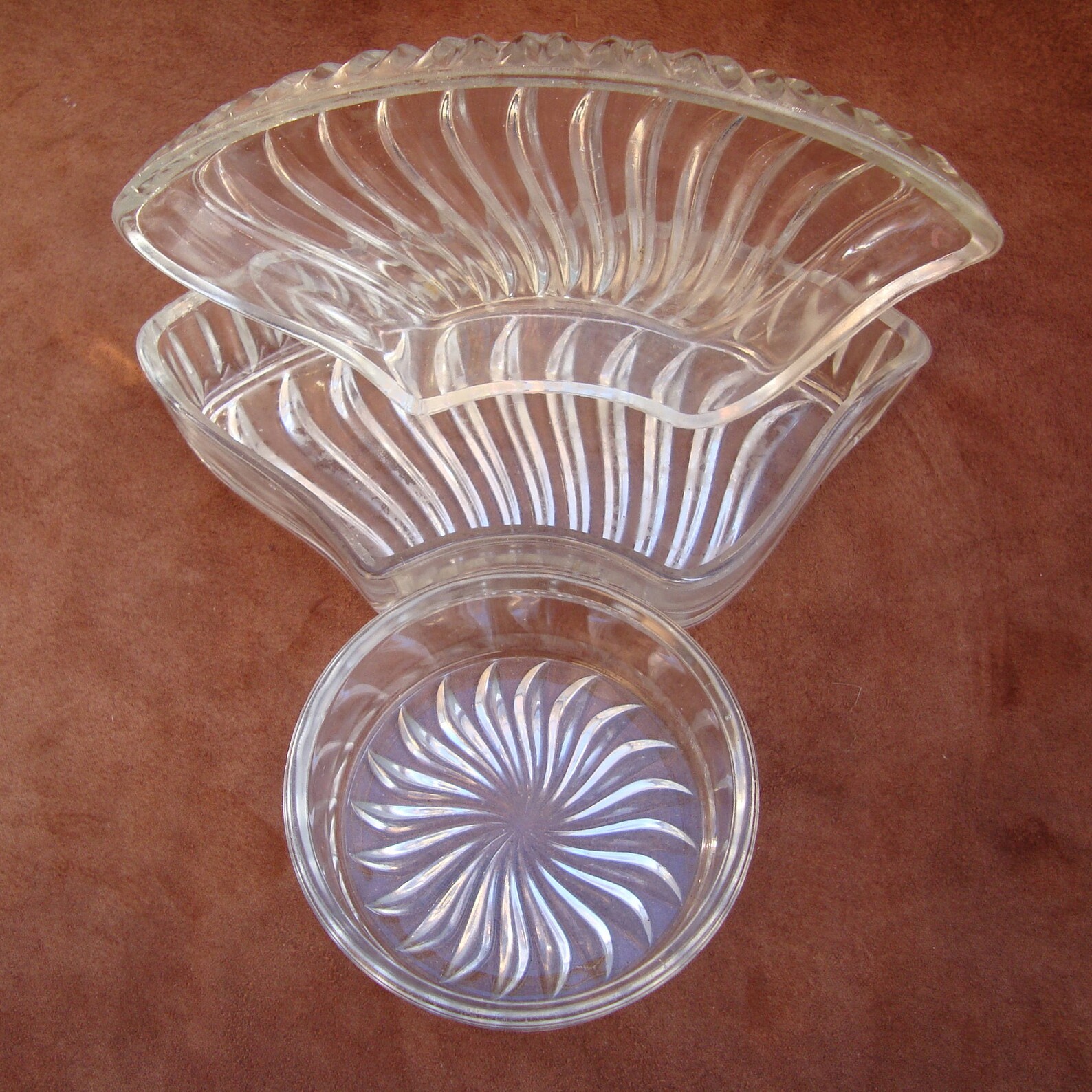 Vintage Clear Glass Saucers Small Glass Plates Set of 4 - Etsy