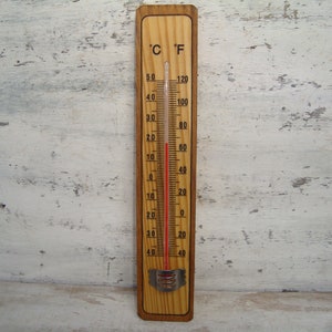 Vintage Thermometer Wood Thermometer Wooden Thermometer | Etsy