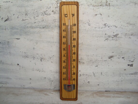Vintage Thermometer Wood Thermometer Wooden Thermometer | Etsy