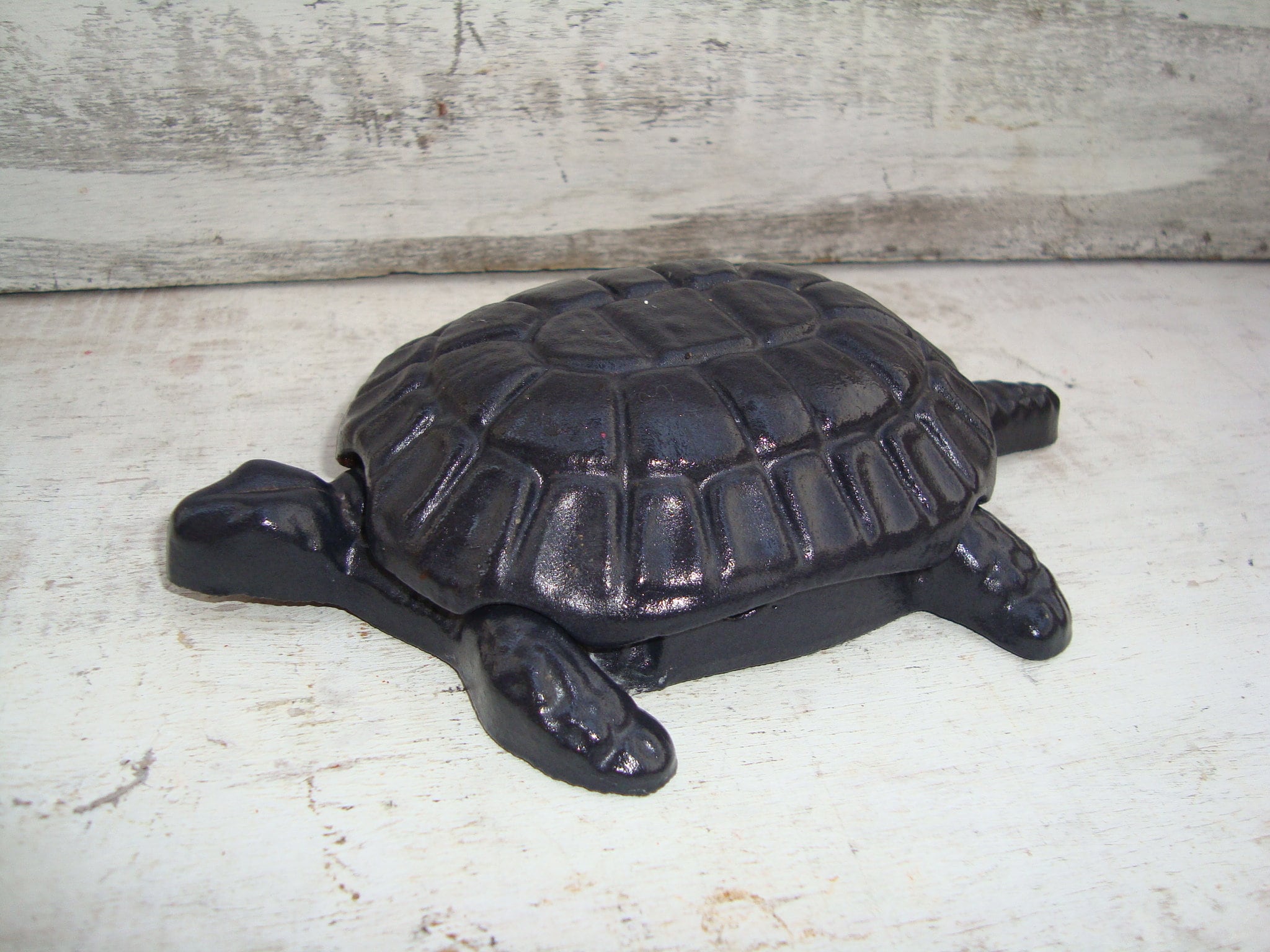 Vintage Metal Turtle metal Ashtray Turtle Shell Aged Metal | Etsy