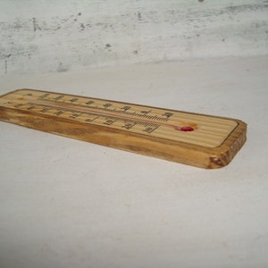 Vintage Thermometer - Thermometer - Wooden Thermometer - Indoor ...