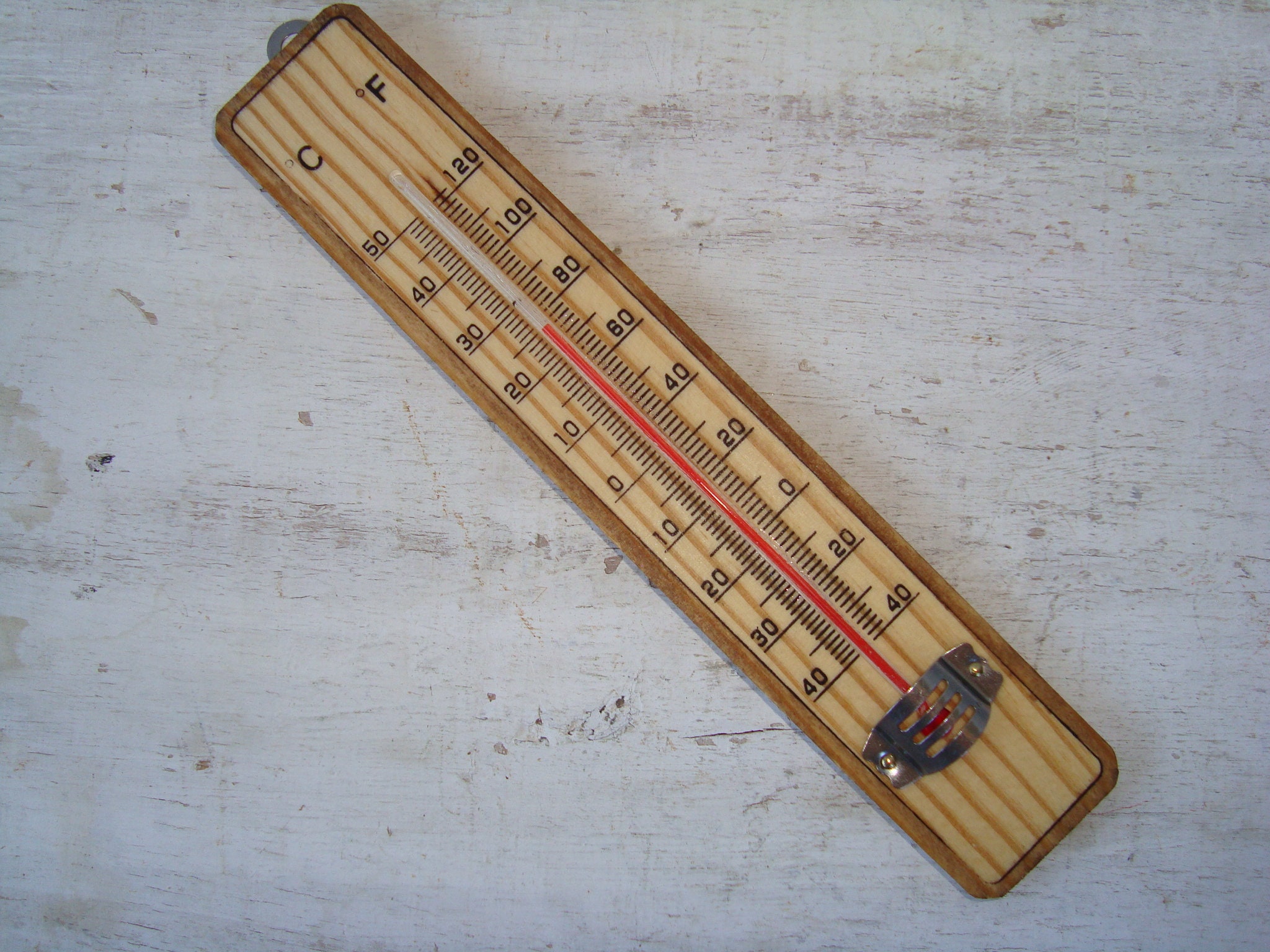 Vintage Thermometer Wood Old Thermometer Wooden - Etsy