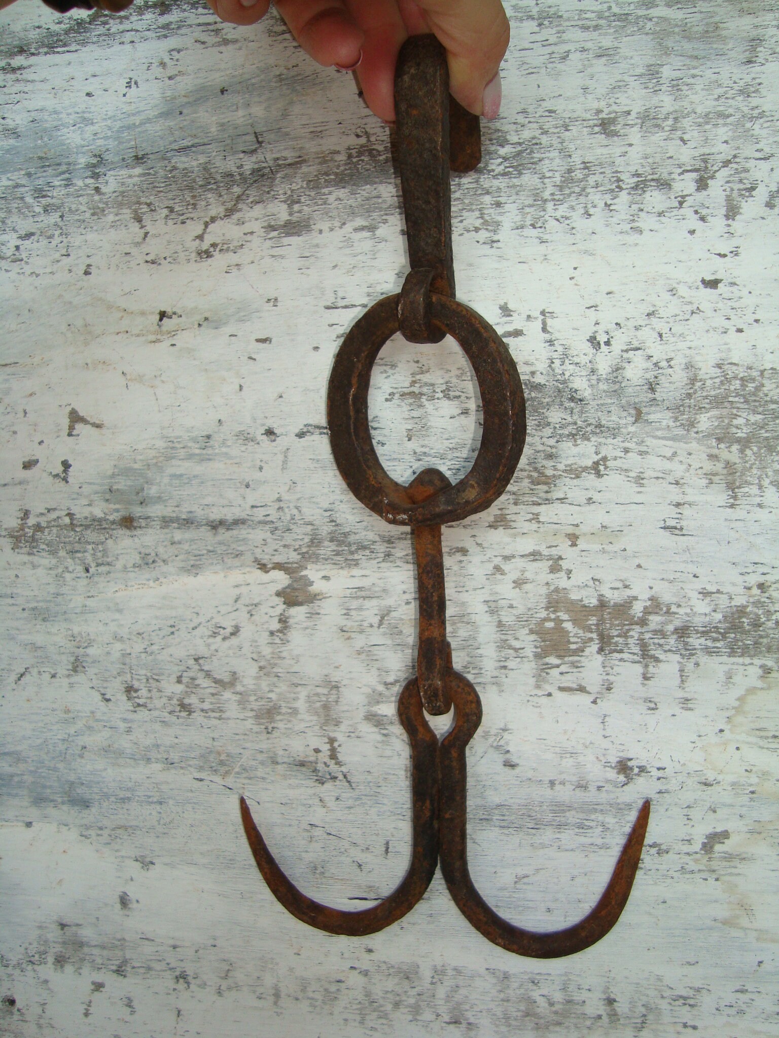 Old Hook Hand Forged Hook Very Old Hook Butcher Hook Primitive Hanger ...