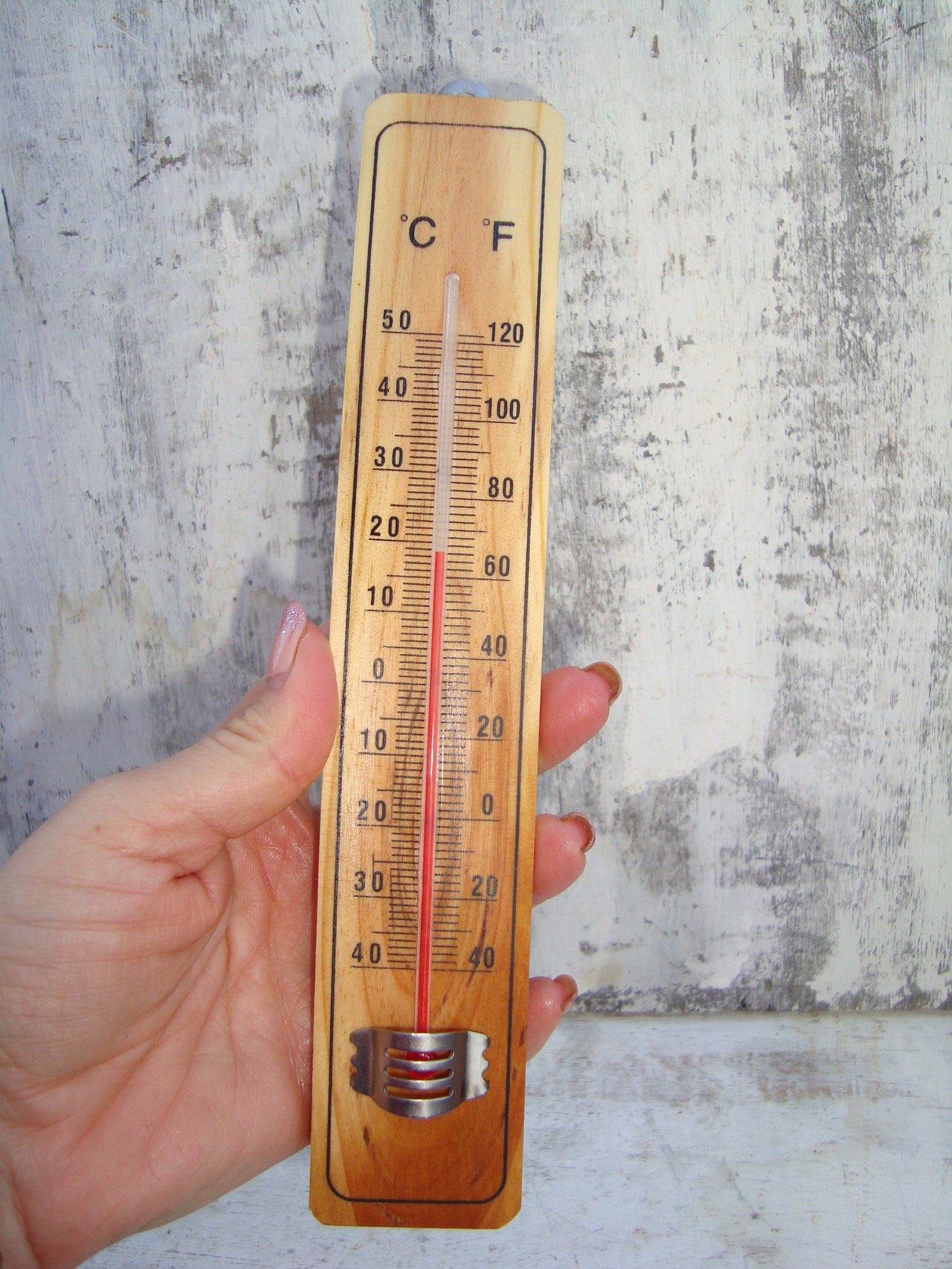 Vintage Thermometer Wood Old Thermometer Wooden - Etsy