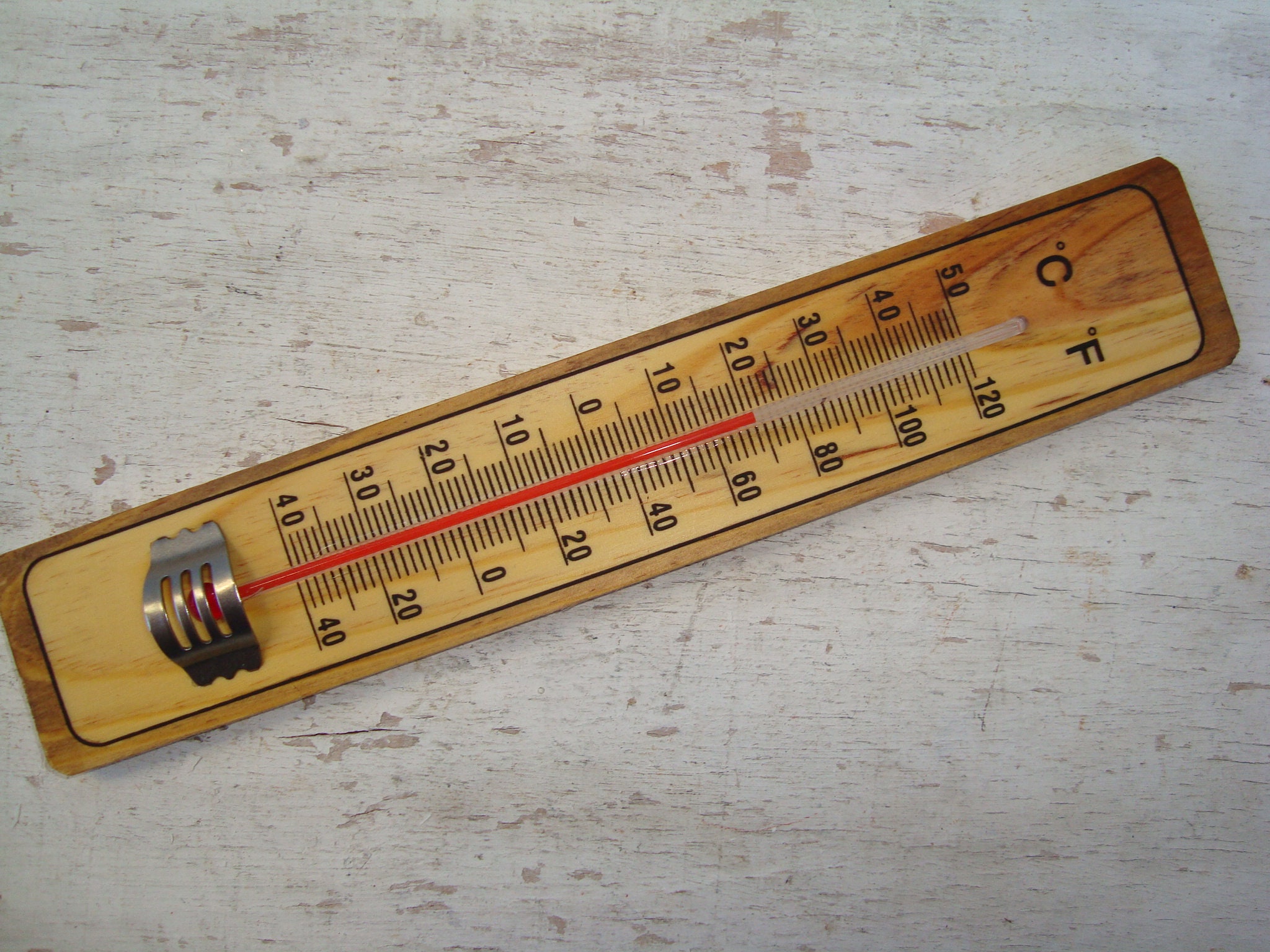 Vintage Thermometer Wood Old Thermometer Wooden - Etsy