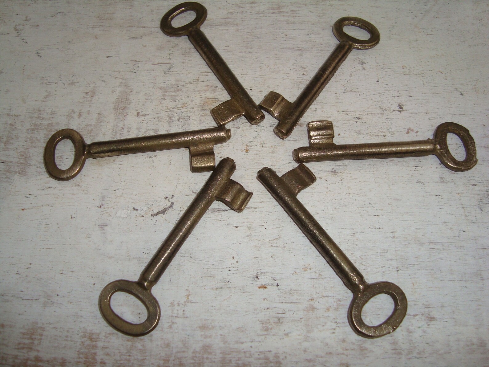 Skeleton Keys Small Brass Keys Set of 6 Brass Keys - Etsy