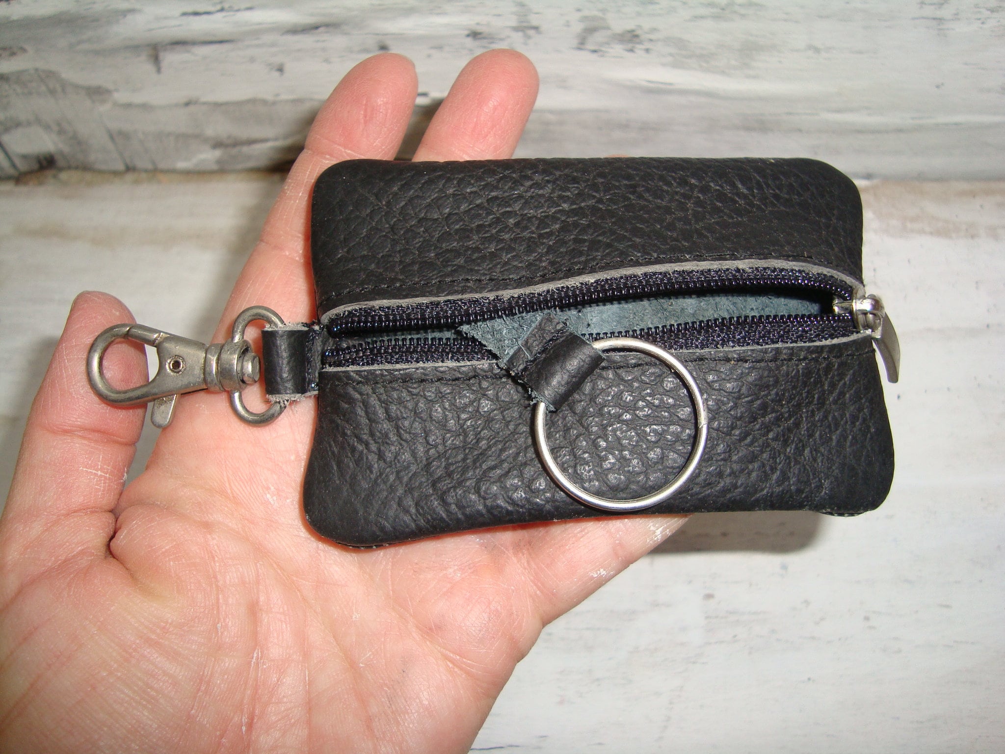 Leather Key Holder Distressed Leather Key Case Handmade Leather ...