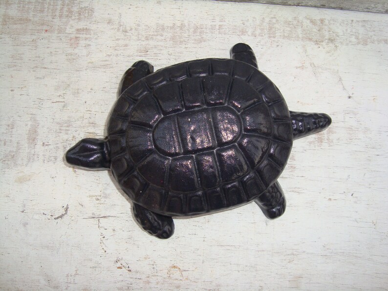 Vintage Metal Turtle metal Ashtray Turtle Shell Aged Metal - Etsy