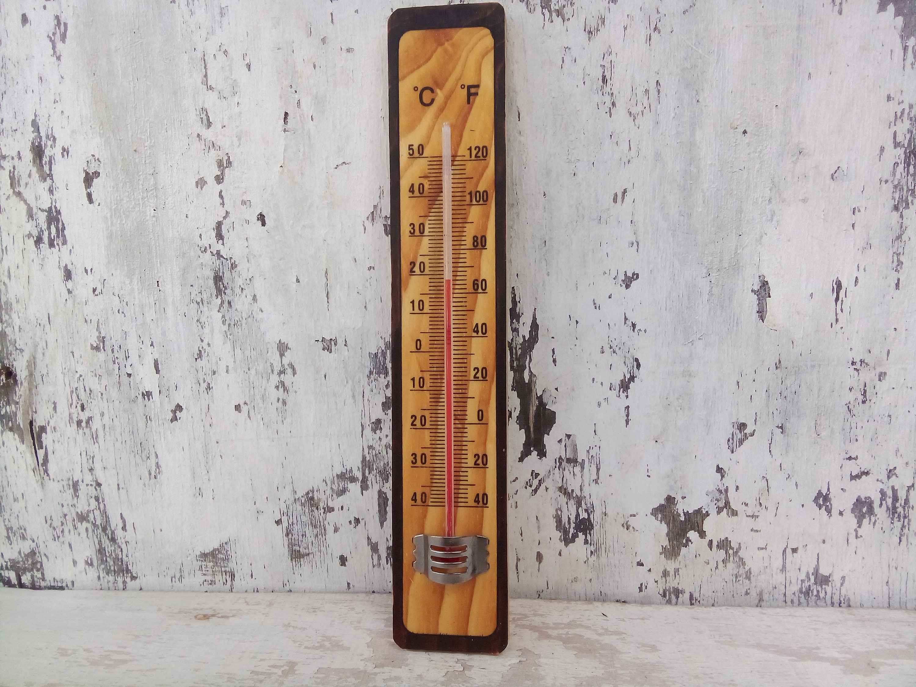 Vintage Thermometer Thermometer Wooden Thermometer Indoor Thermometer ...