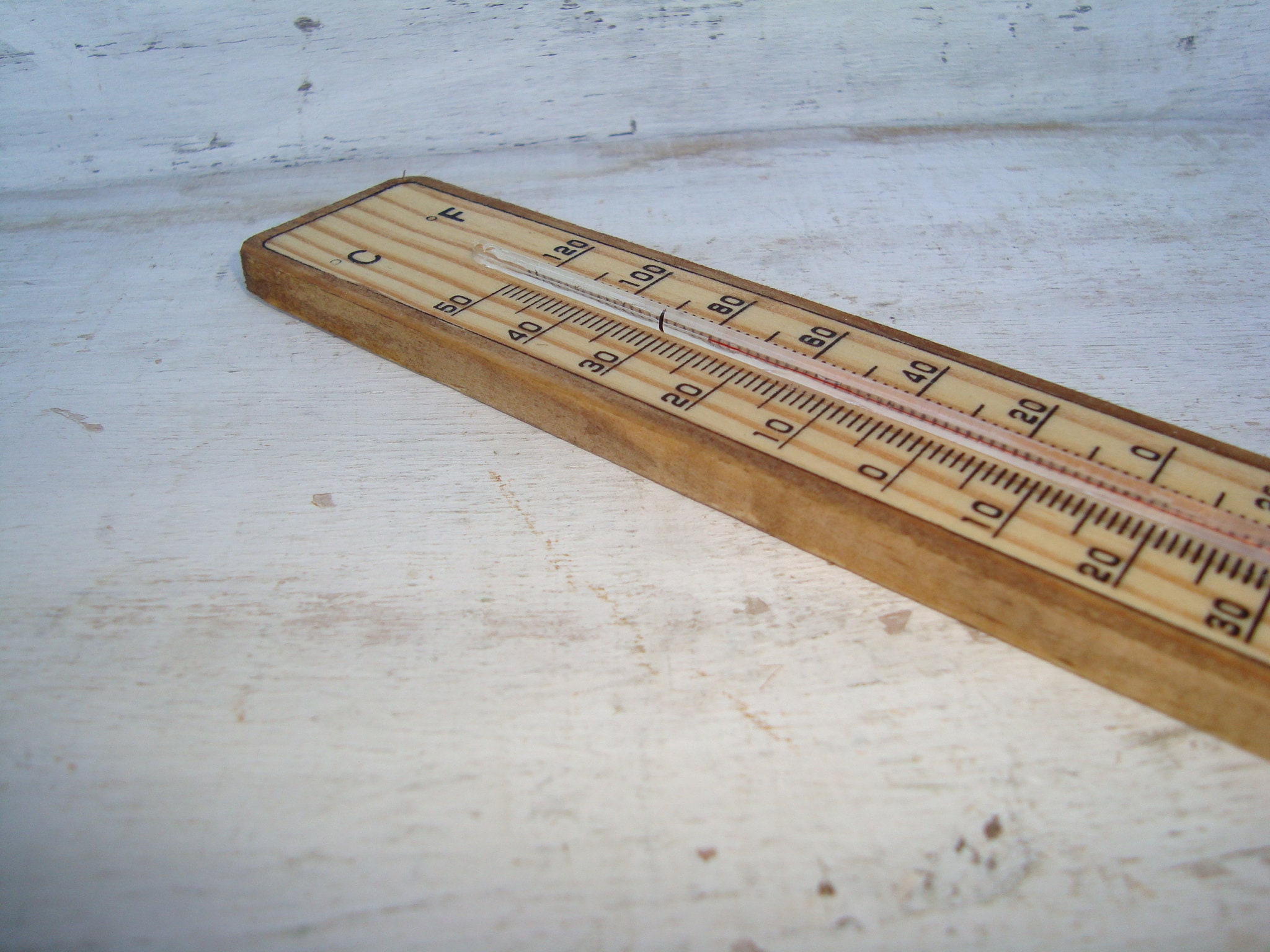 Vintage Thermometer Wood Old Thermometer Wooden - Etsy