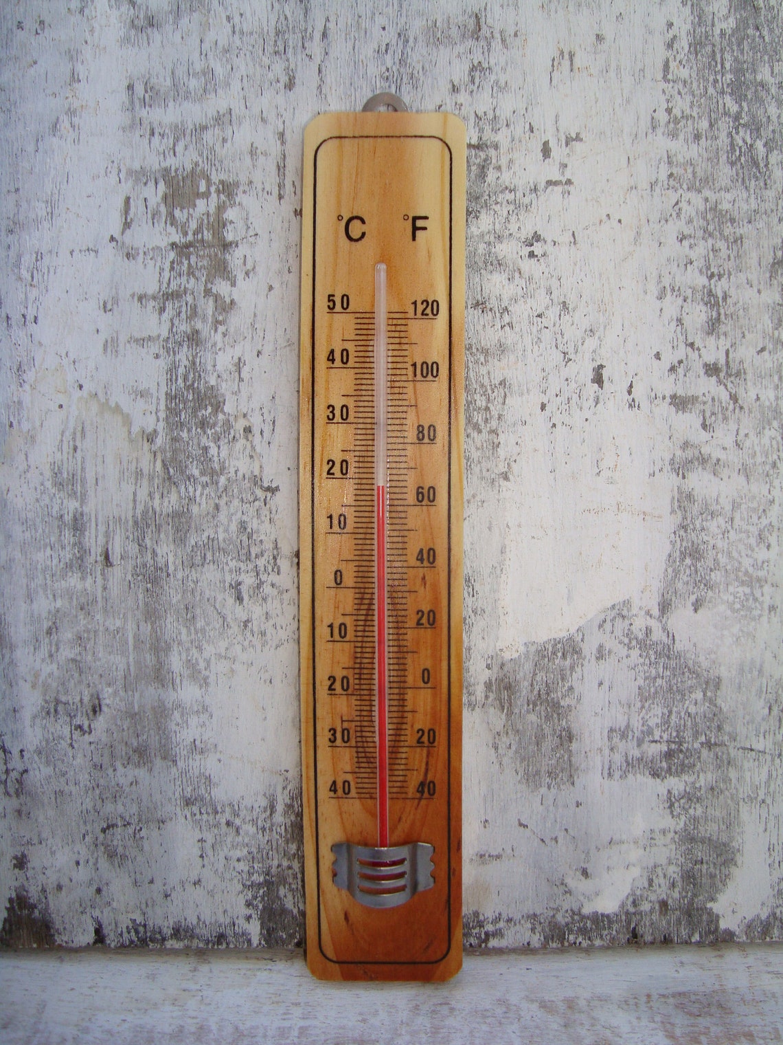 Vintage Thermometer Wood Old Thermometer Wooden | Etsy