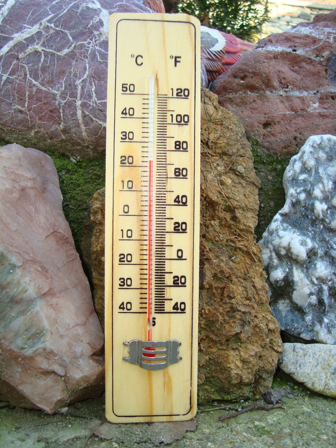 Vintage Thermometer Thermometer Wooden Thermometer Indoor Thermometer ...