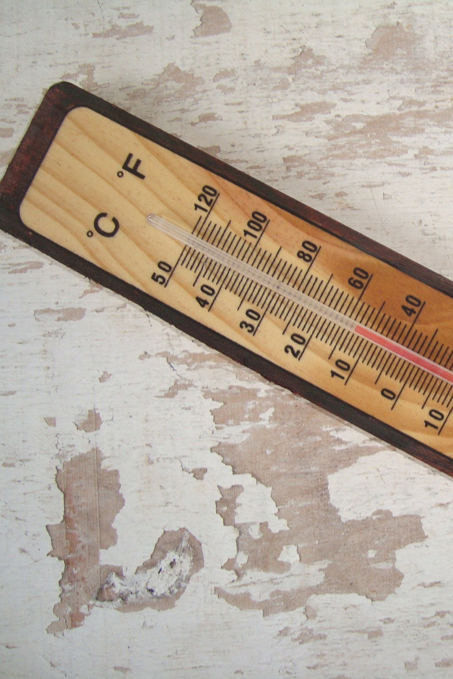 Vintage Thermometer Wood Old Thermometer Wooden - Etsy