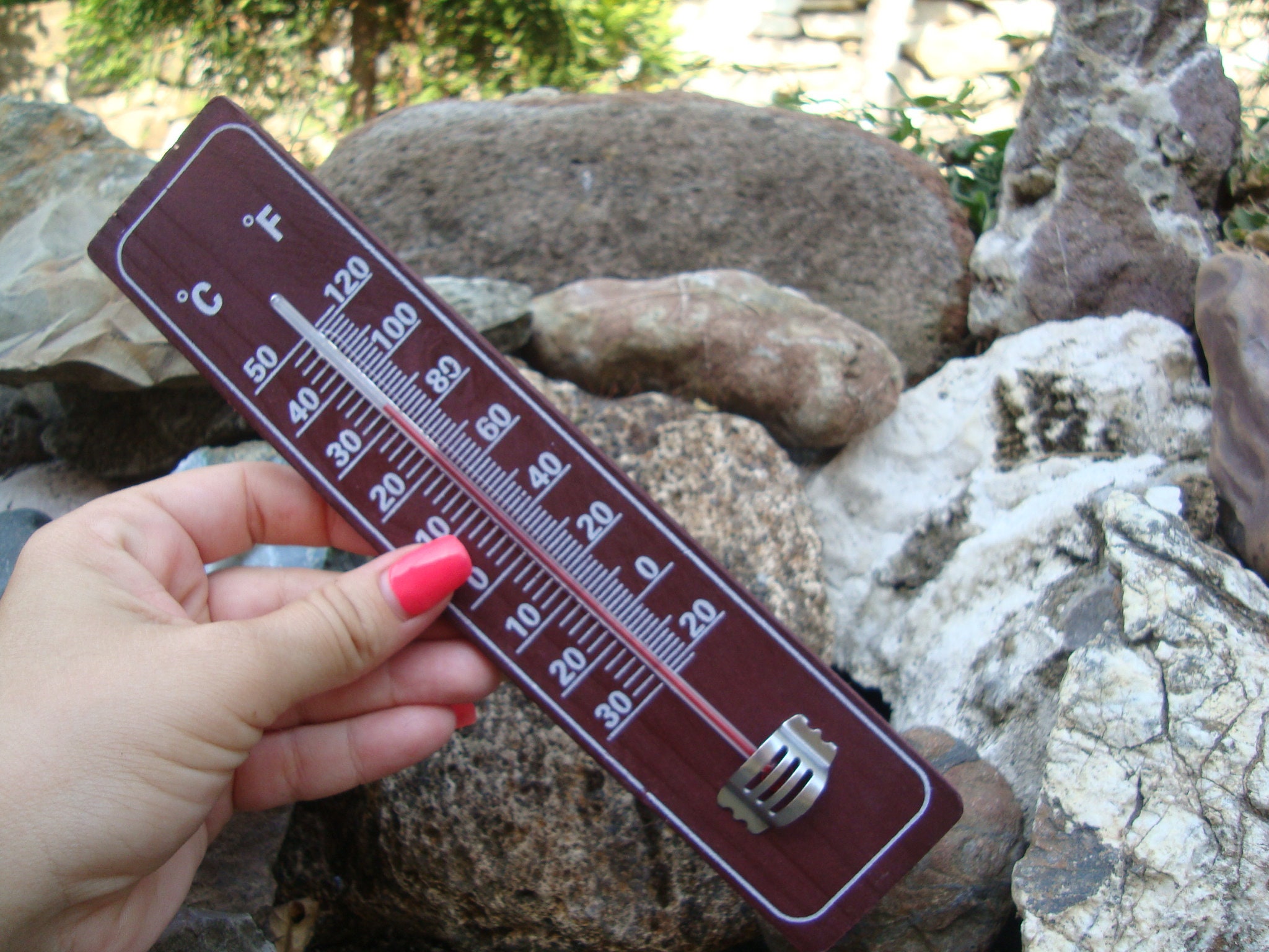 Vintage Thermometer - Wood Old Thermometer - Wooden Thermometer ...