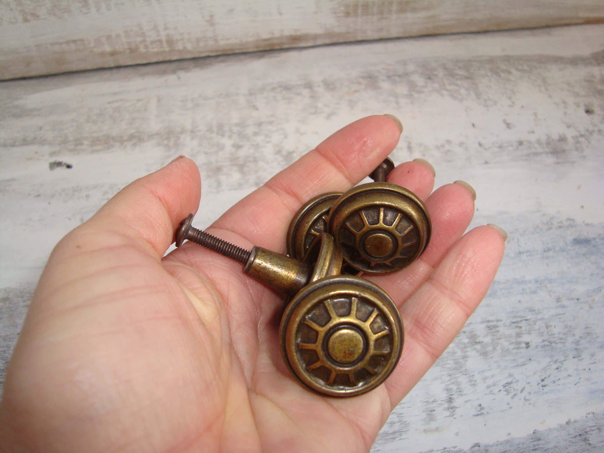 Vintage Cast Handle. Vintage Cast. Brass Handle for Cabinet or Other ...