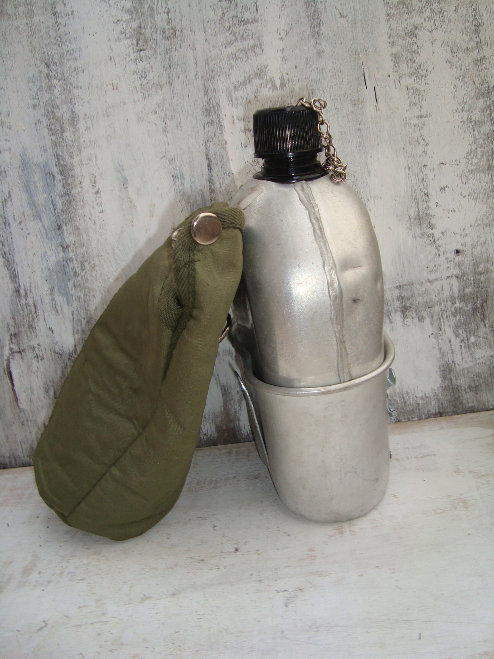 Vintage Flask Old Aluminum Flask Aluminum Bottle Military - Etsy