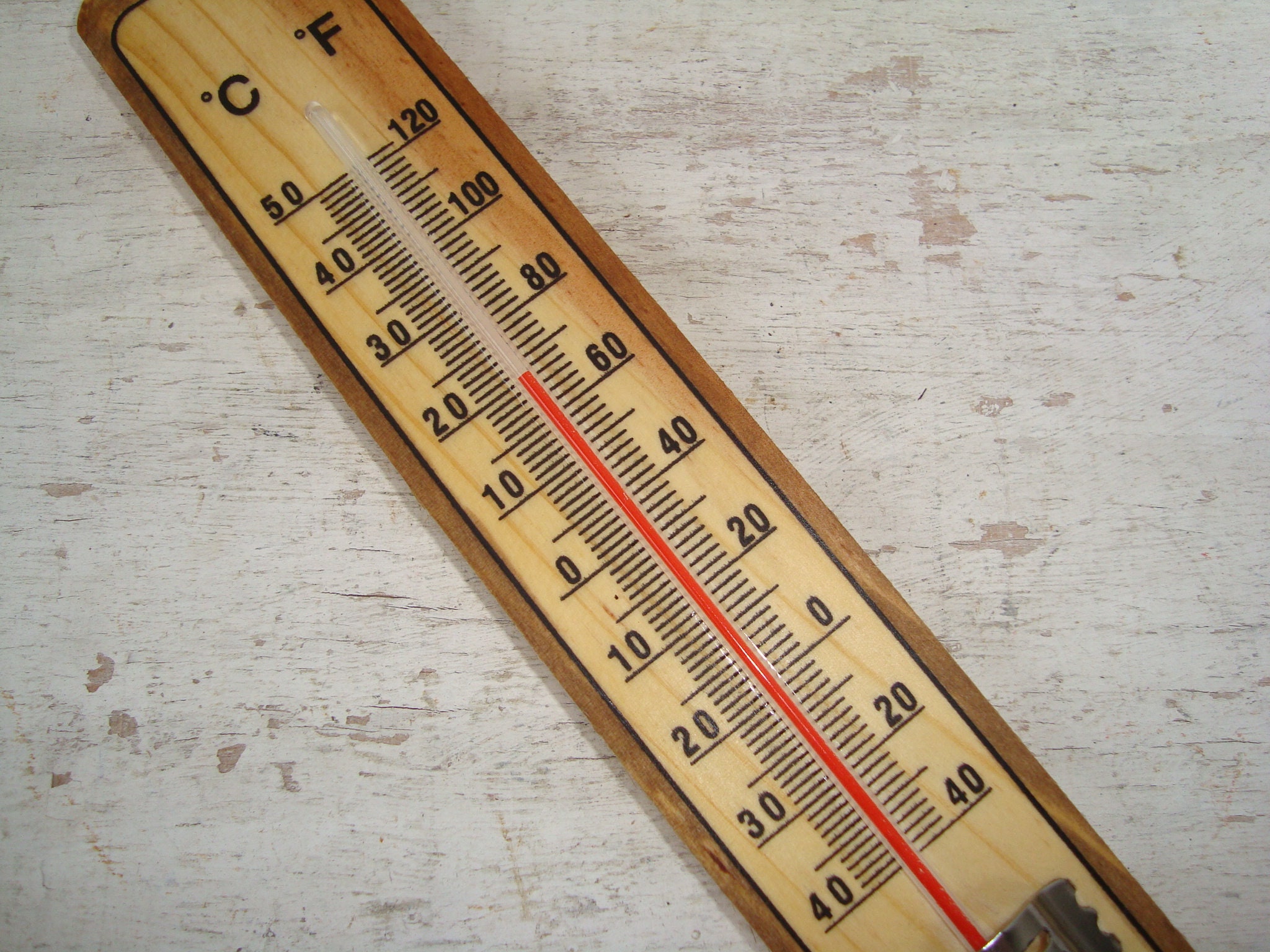 Vintage Thermometer Wood Old Thermometer Wooden - Etsy