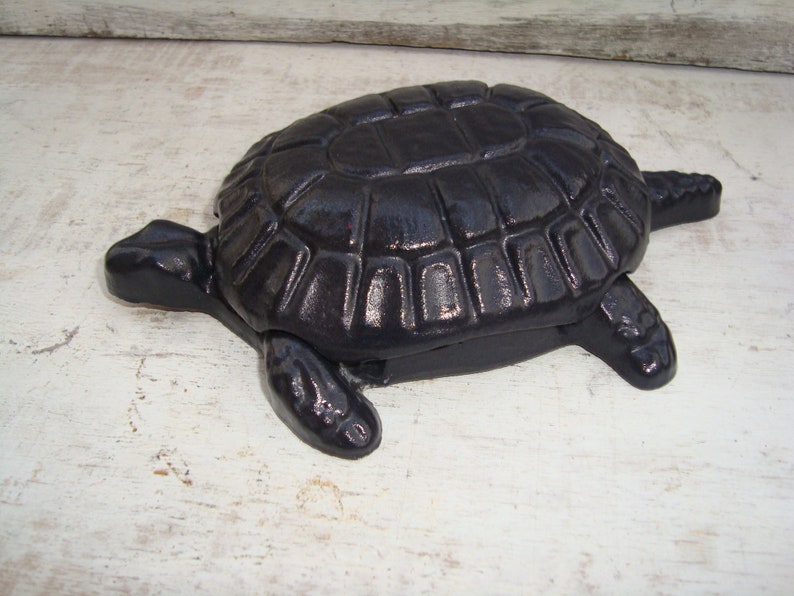 Vintage Metal Turtle metal Ashtray Turtle Shell Aged Metal - Etsy