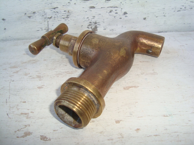 Vintage Brass Water Tap - Old Water Tap 1960s - Vintage Brass Water ...