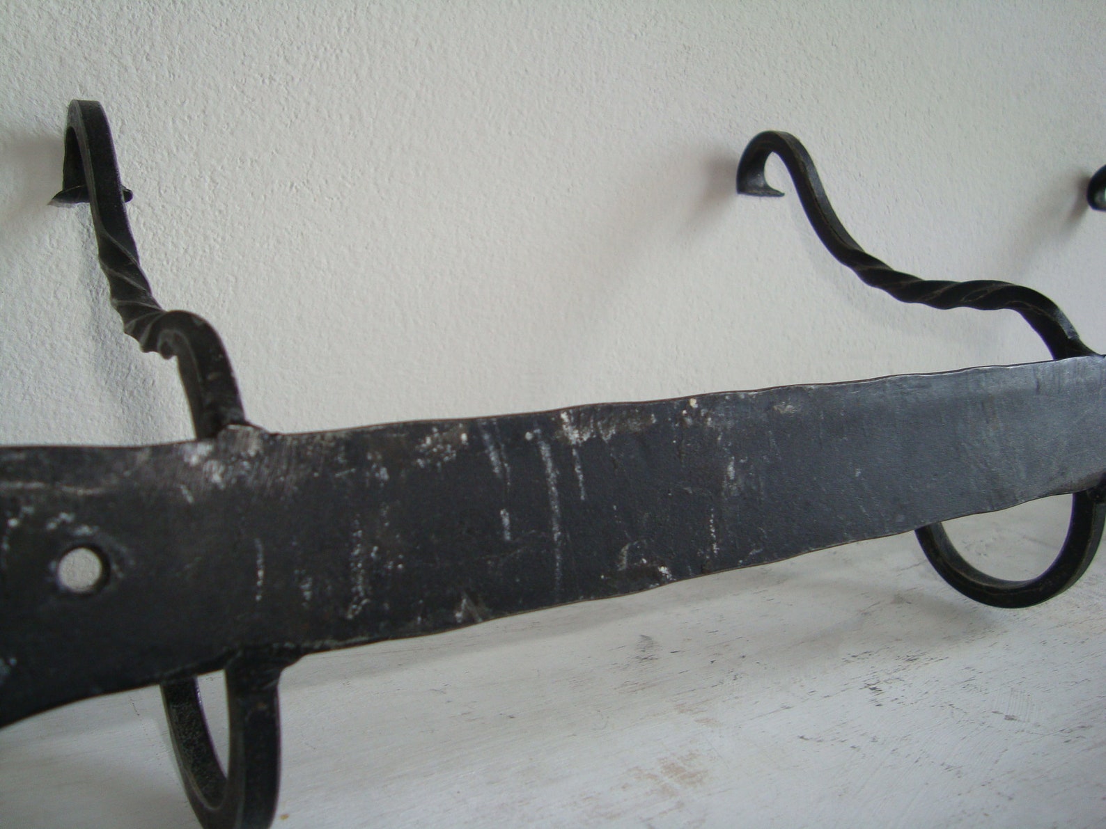 Vintagewrought Iron Hanger Hanger Hand-wrought Hanger Wall | Etsy