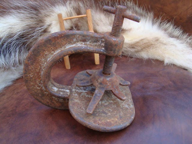 Vintage Clamp, Big Clamp, Iron Clamp, Adjustable Vise Clamp, Big ...