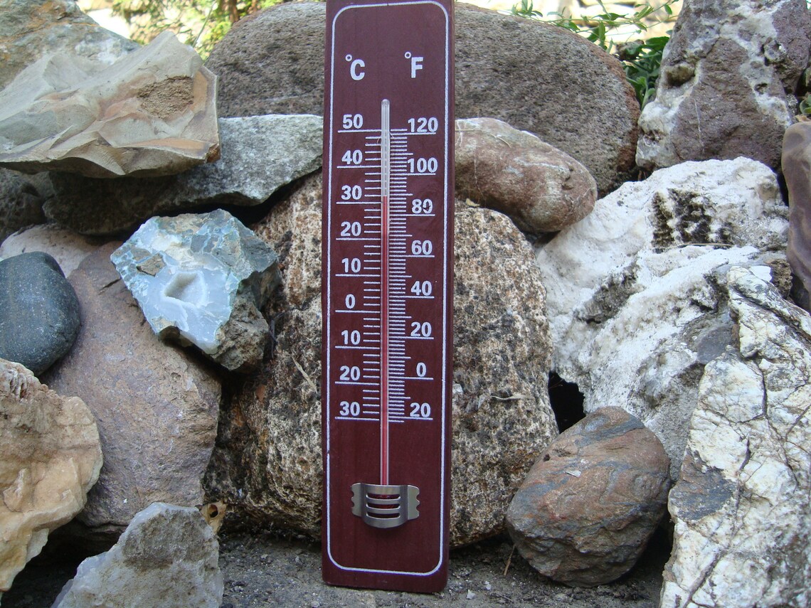Vintage Thermometer - Wood Old Thermometer - Wooden Thermometer ...