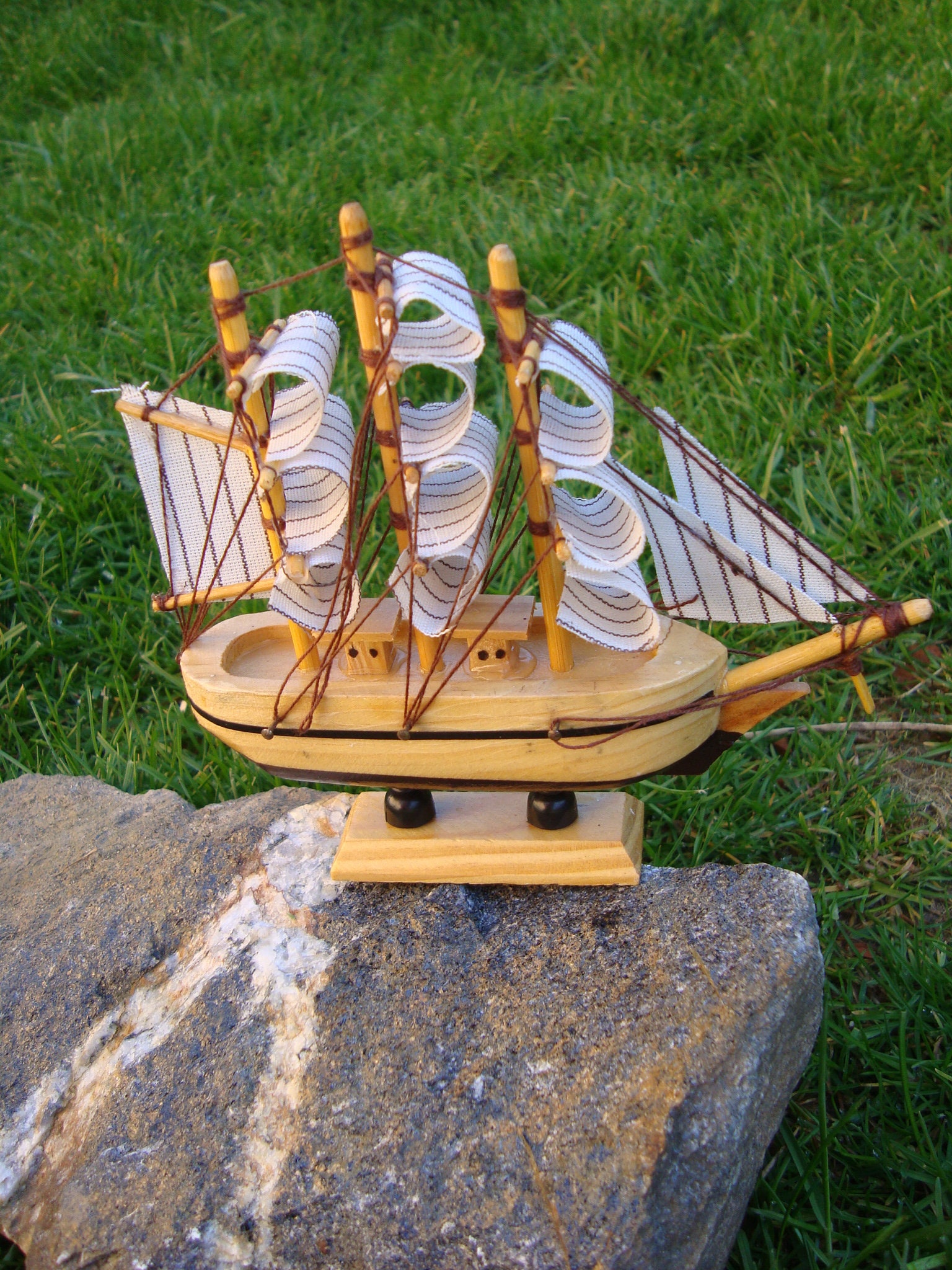 Ship, Vintage Model Ship for Nautical Decor,vintage Wooden Model Ship ...