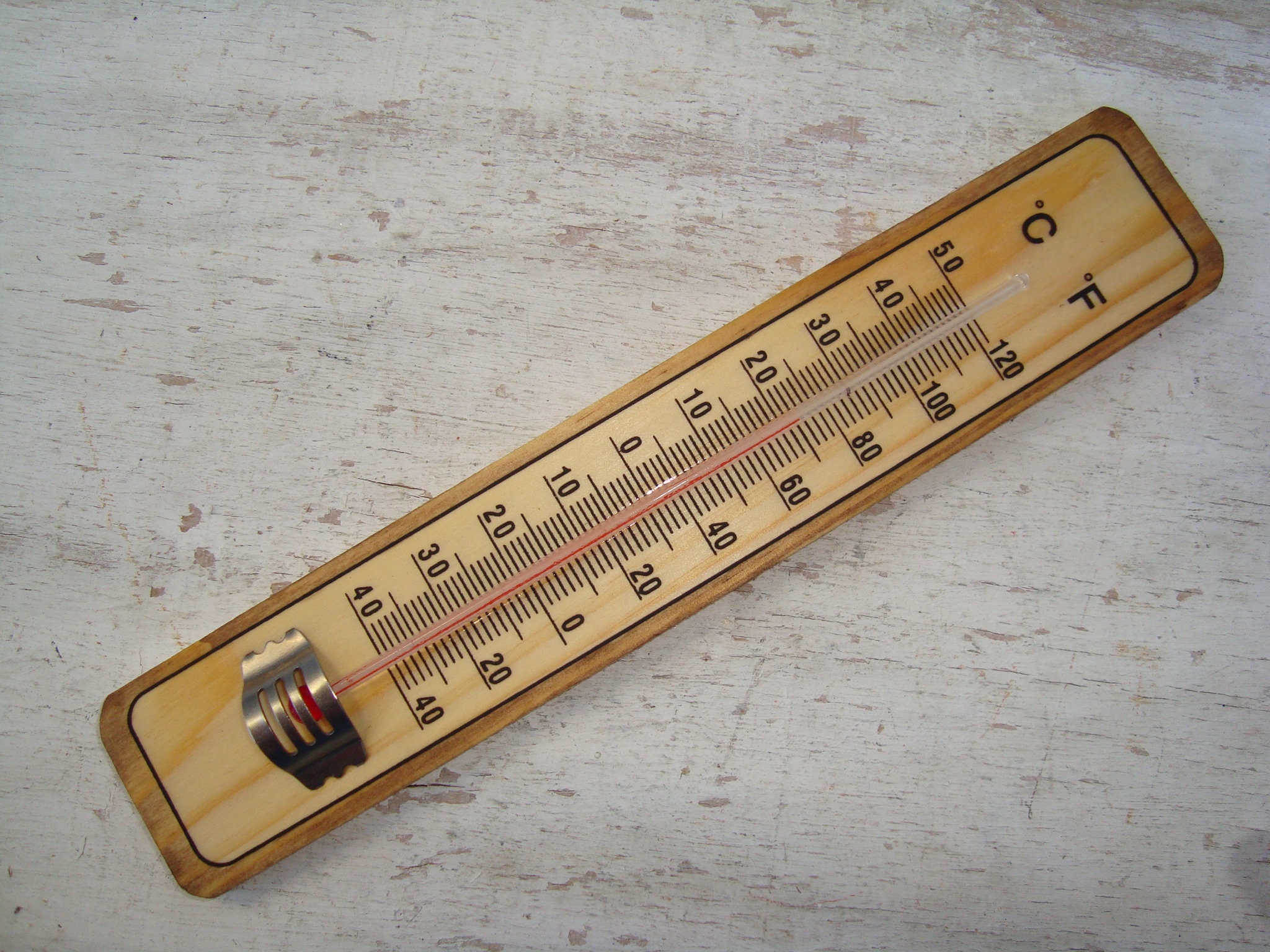Vintage Thermometer - Wood Old Thermometer - Wooden Thermometer ...