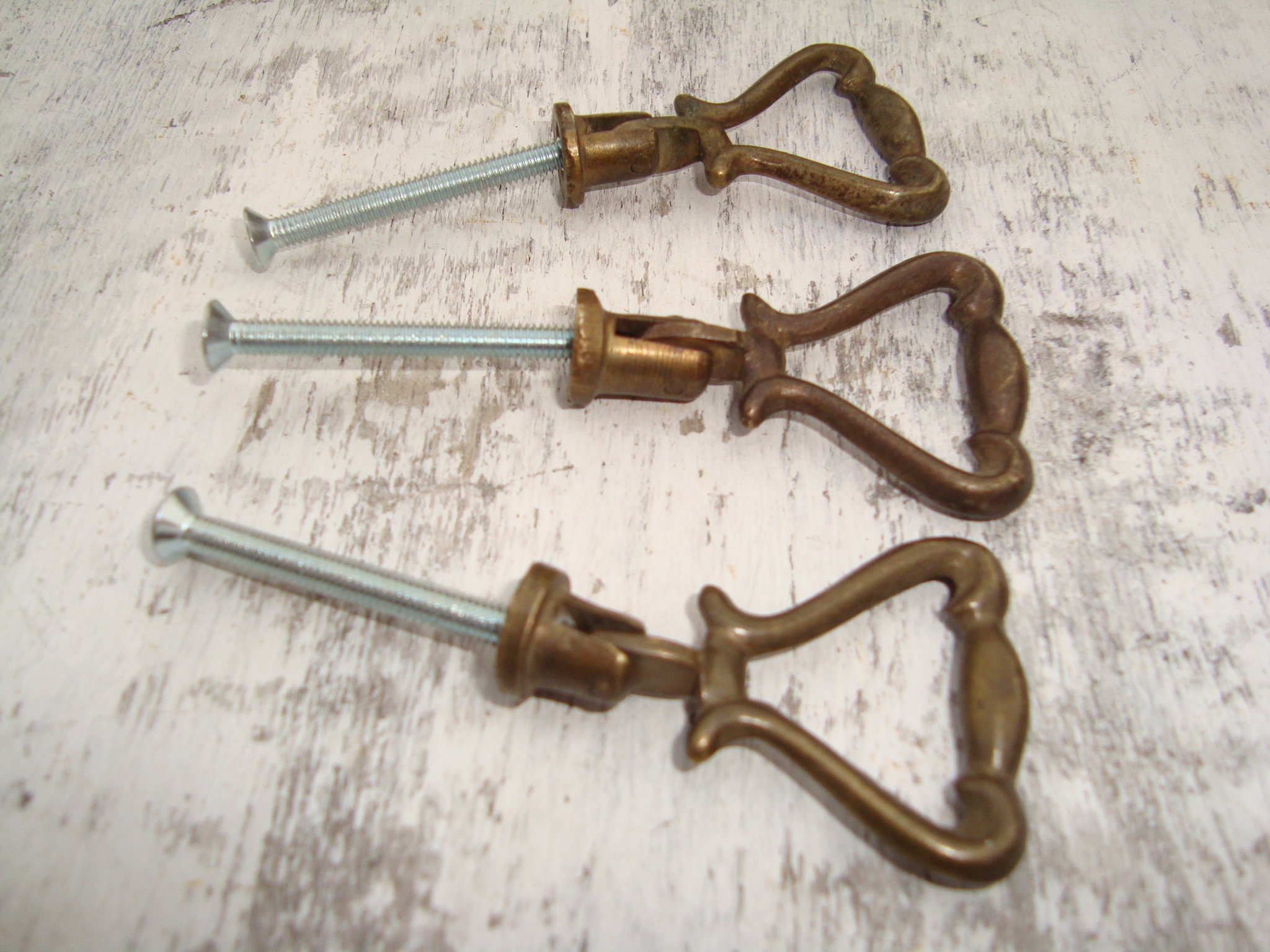 Vintage Cast Handle. Vintage Cast. Brass Handle for Cabinet or - Etsy