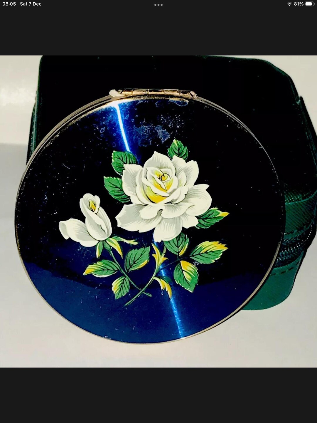 Stratton 1950 Vintage Retro Powder Compact Gold Tone Floral Design - Etsy