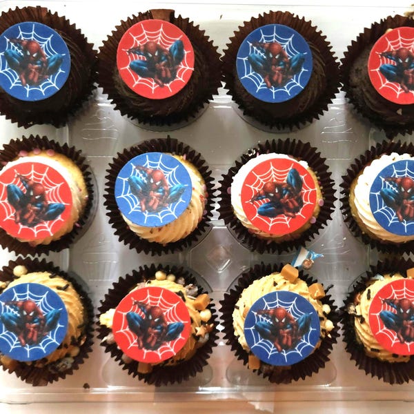 Spiderman Cake Wafers - Etsy UK