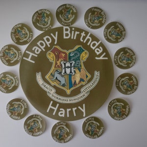 Personalized Hogwarts Cake Topper, Harry Potter Birthday Party, Edible ...