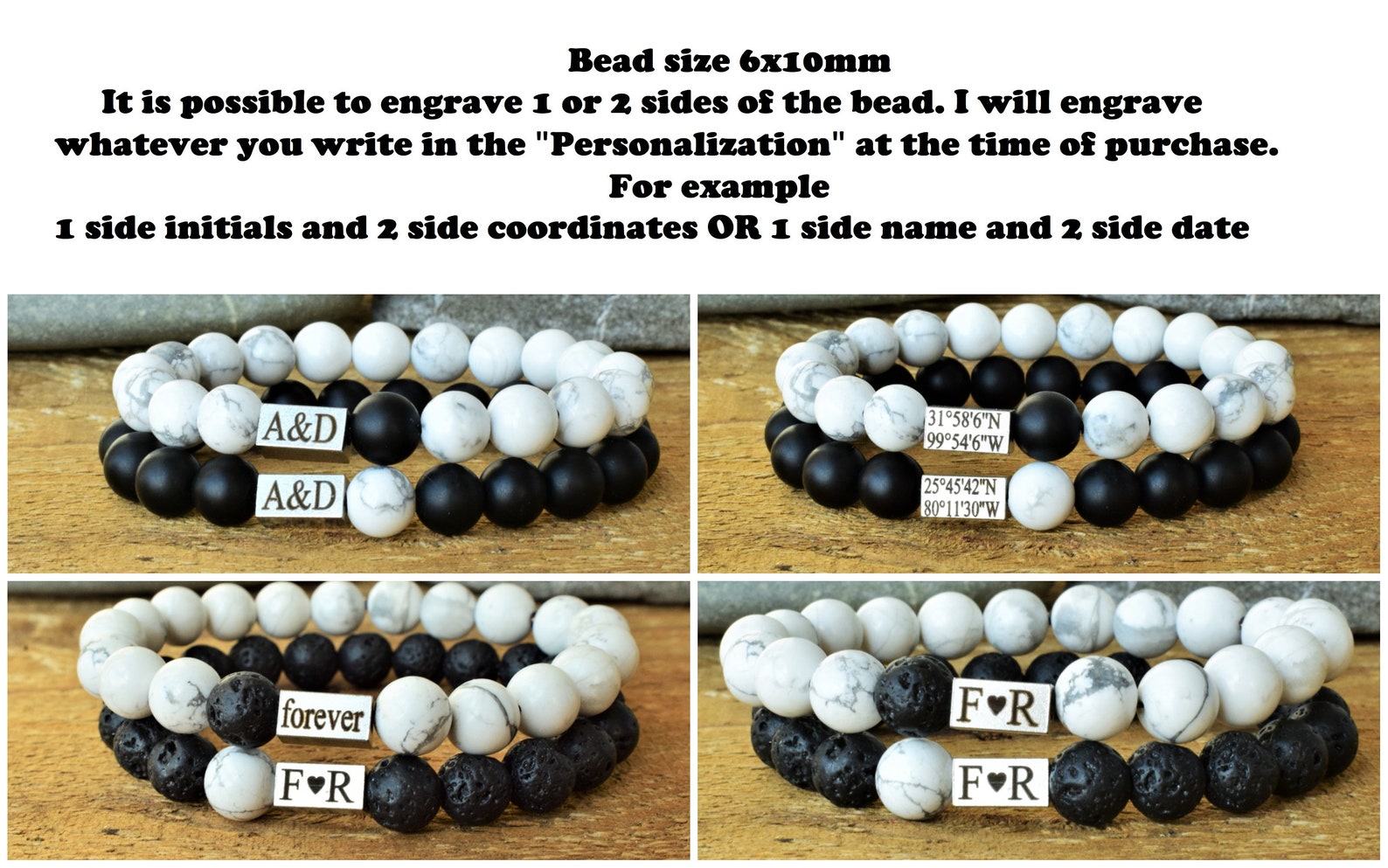 Couple Bracelets Distance Gift for Boyfriend Girlfriend - Etsy
