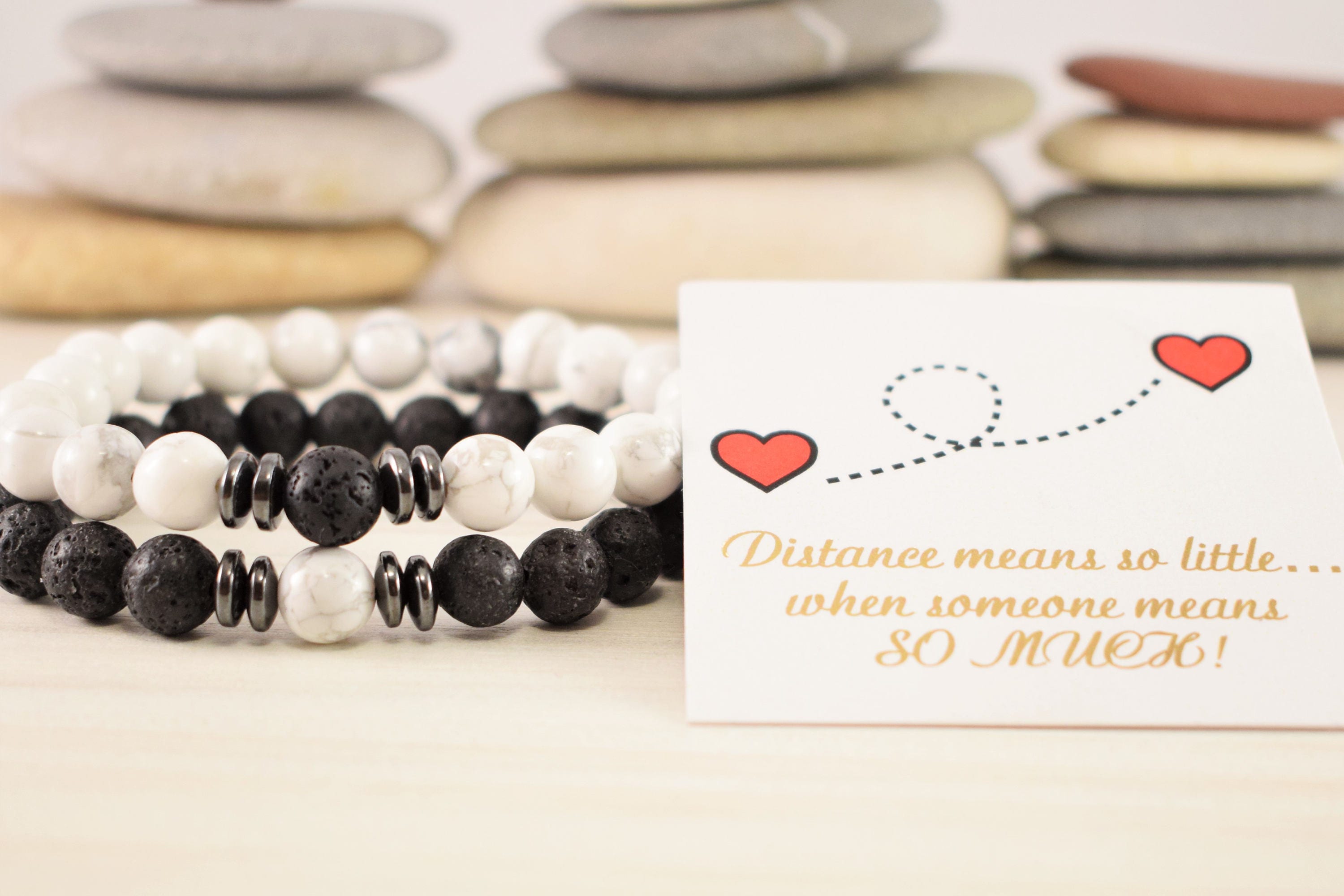 Long Distance Bracelet Set Distance Bracelets for Couples | Etsy