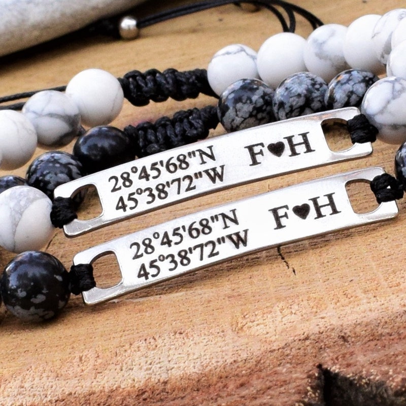 Coordinate Bracelet - Etsy