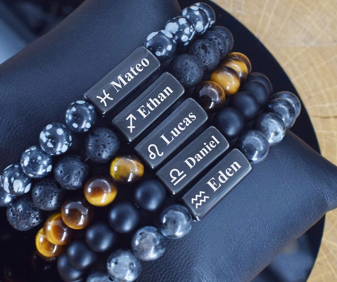 Zodiac Bracelet Custom Zodiac Sign Jewelry Birthday Astrology Horoscope ...