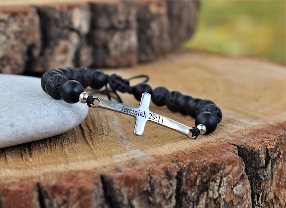 Bible Verse Bracelet Cross Jewelry Confirmation Gifts for Men - Etsy