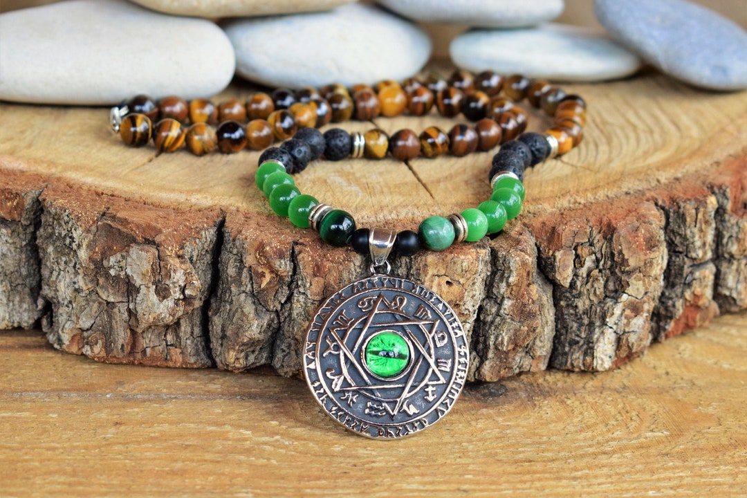 Occult Necklace Pentacle Charms Necklace Pentagram Pendant Evil Eye ...