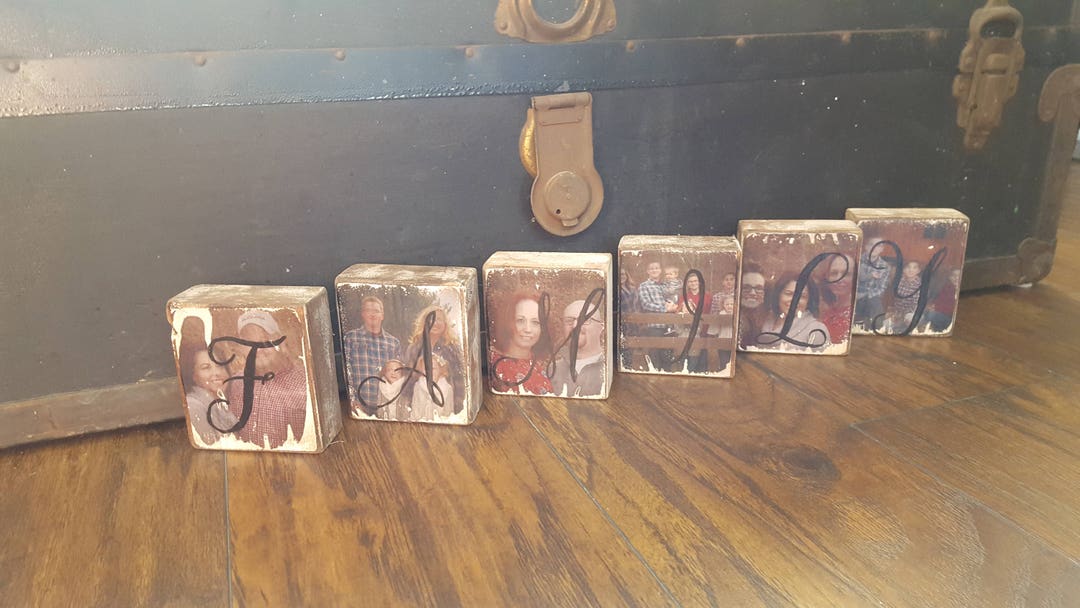 Personalized Color Photoblocks, Custom Photo Blocks, Family Portrait ...