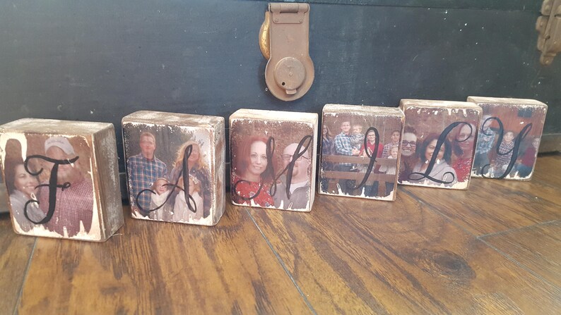 Personalized Color Photoblocks, Custom Photo Blocks, Family Portrait ...