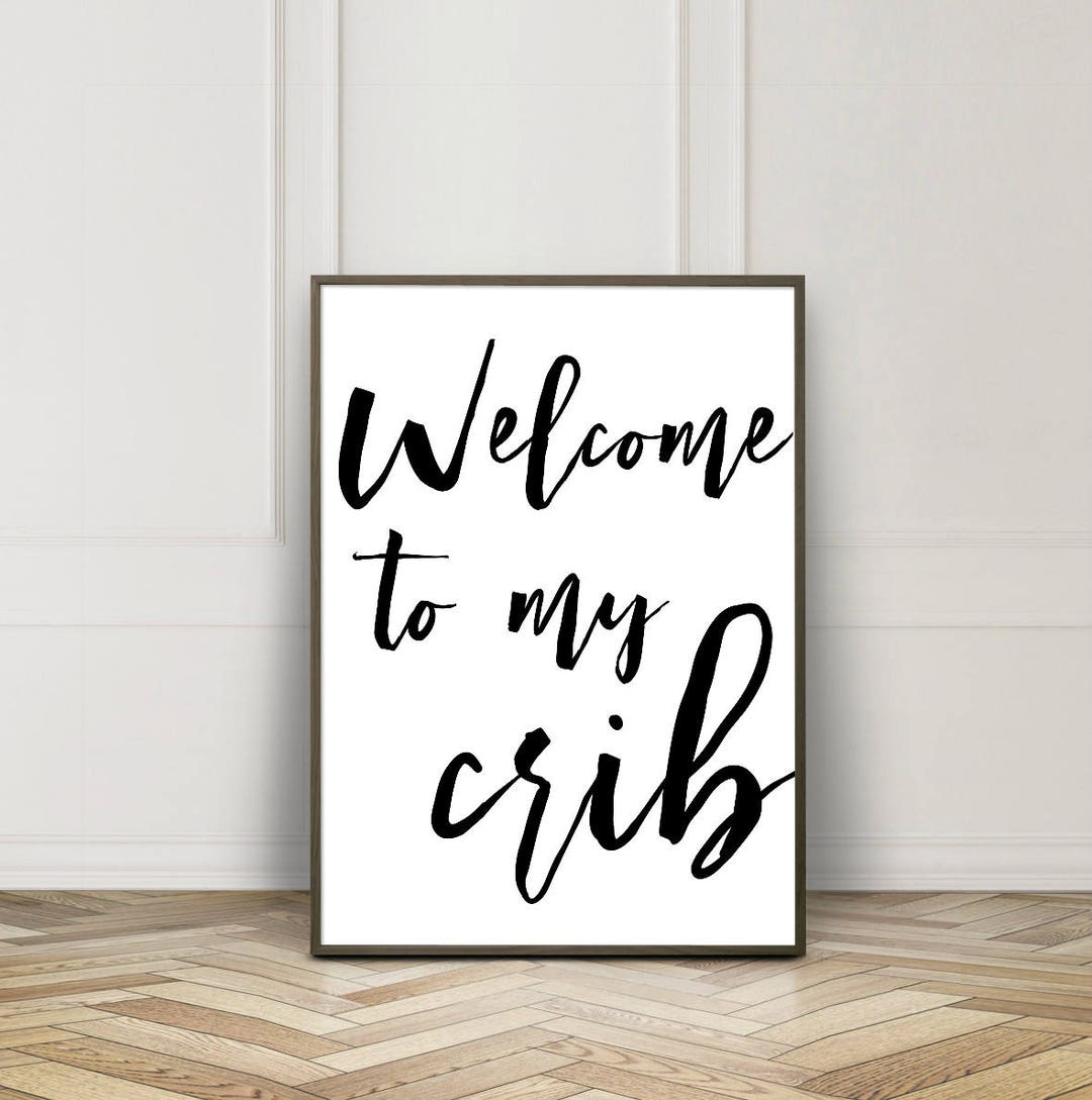 Nursery Wall Art Poster Welcome Baby Boy Baby Girl Funny Nursery Decor ...