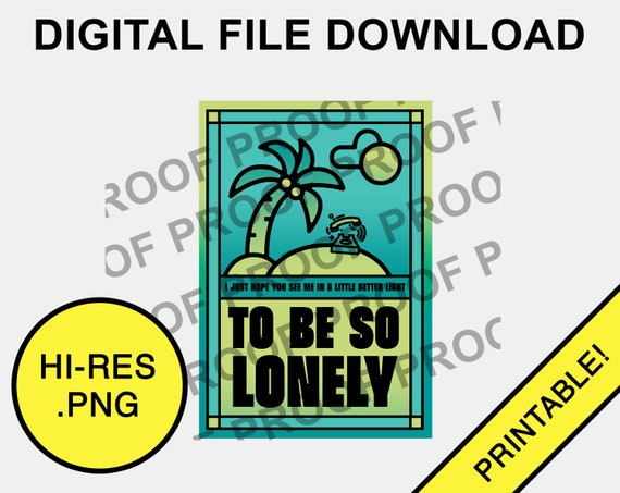 To Be so Lonely Printable Fine Line Series digital Poster | Etsy