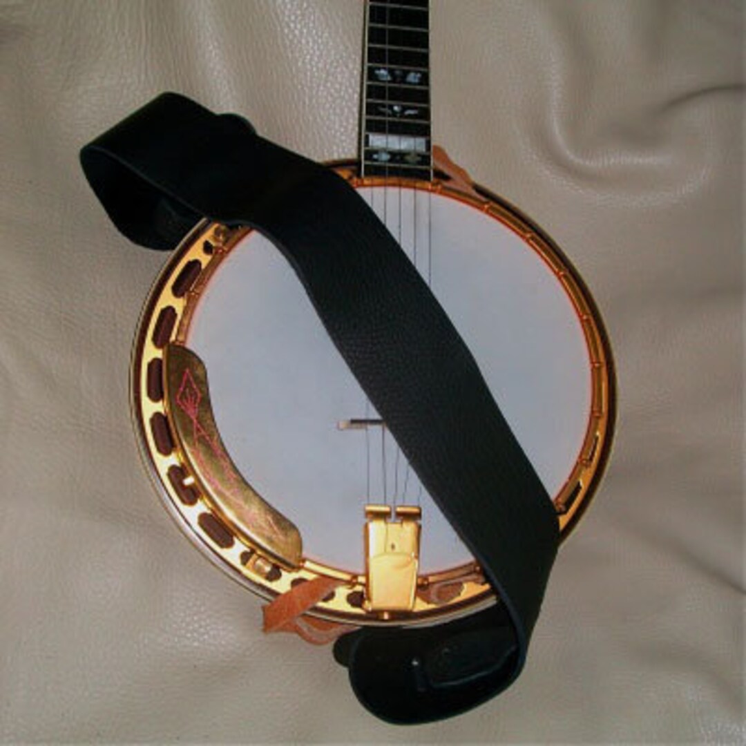 Lakota Leathers 3" Cradle Bison (buffalo) Leather Banjo Strap Black - Etsy