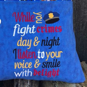 Police Wording Storybook Pillow Design - 5x7 Design - WORDING ONLY ...