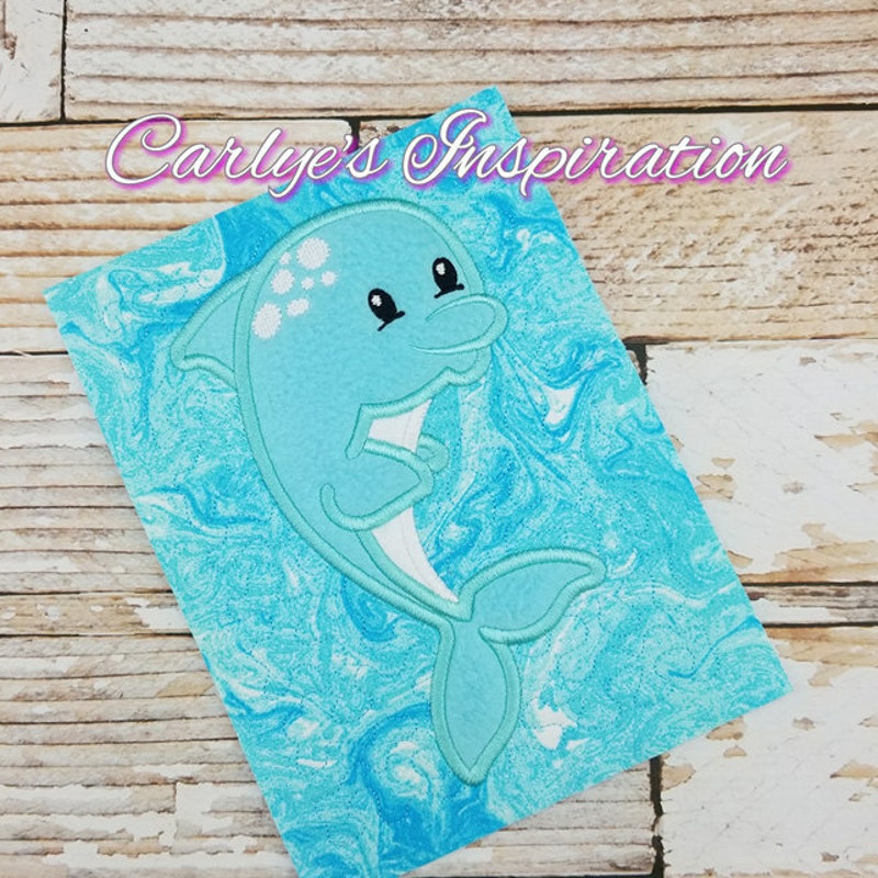 Dolphin Applique - Etsy