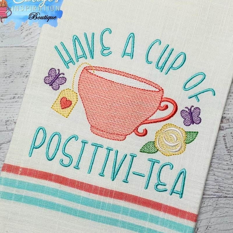 Tea Embroidery - Etsy