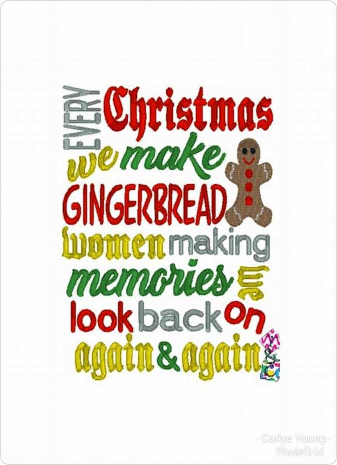 Gingerbread Women Wording Storybook Pillow Design - 5x7 Design ...