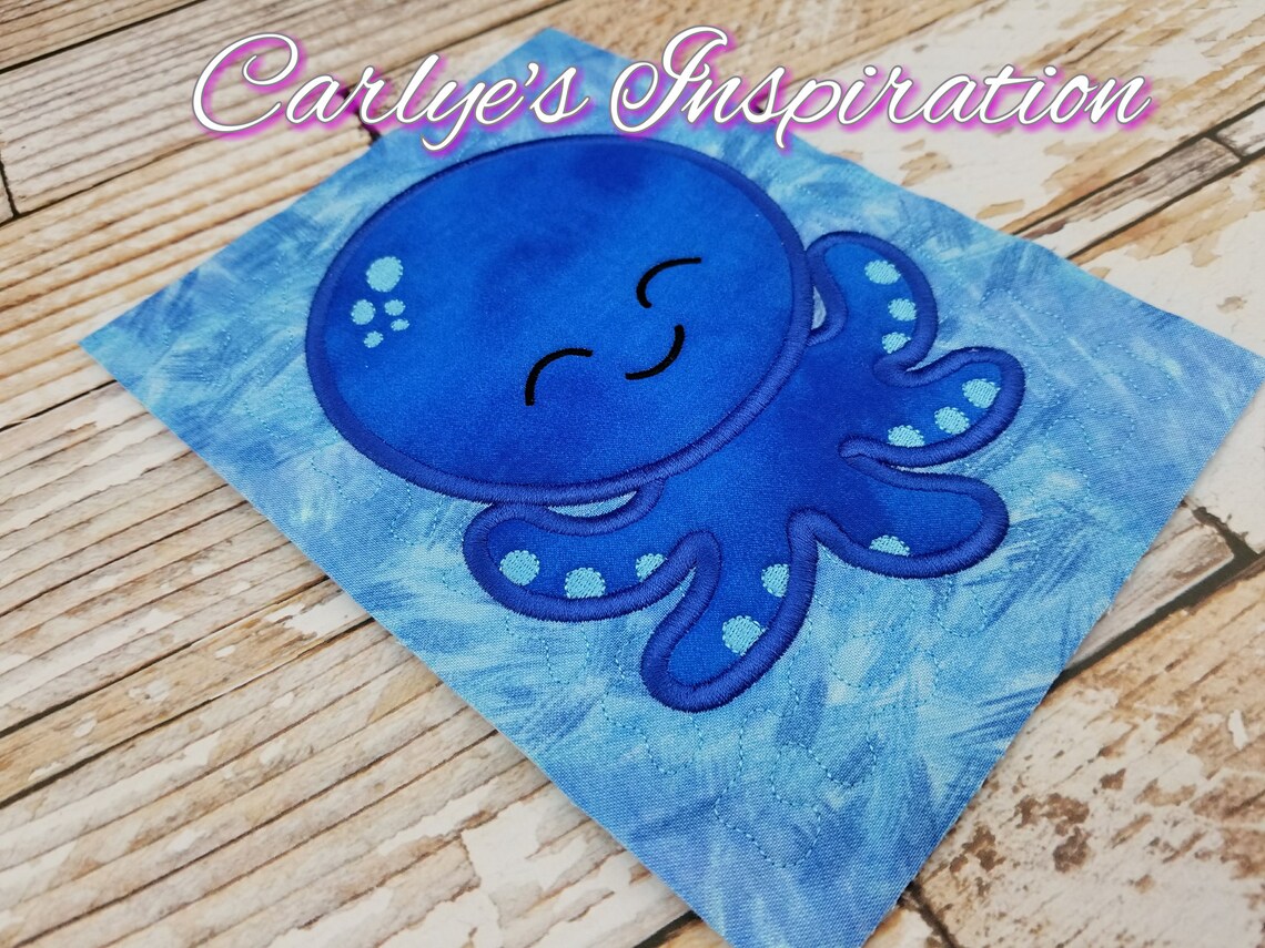 Boy Octopus Applique Design - 5x7 Design - Embroidery - Applique ...